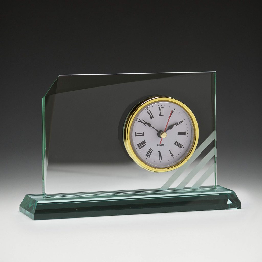 Rialto Glass Clock - Ambassador Trophies
