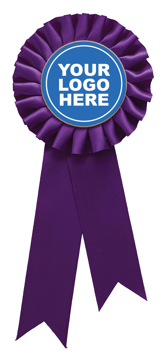 Purple Rosette w/ Hook 210mm - Ambassador Trophies